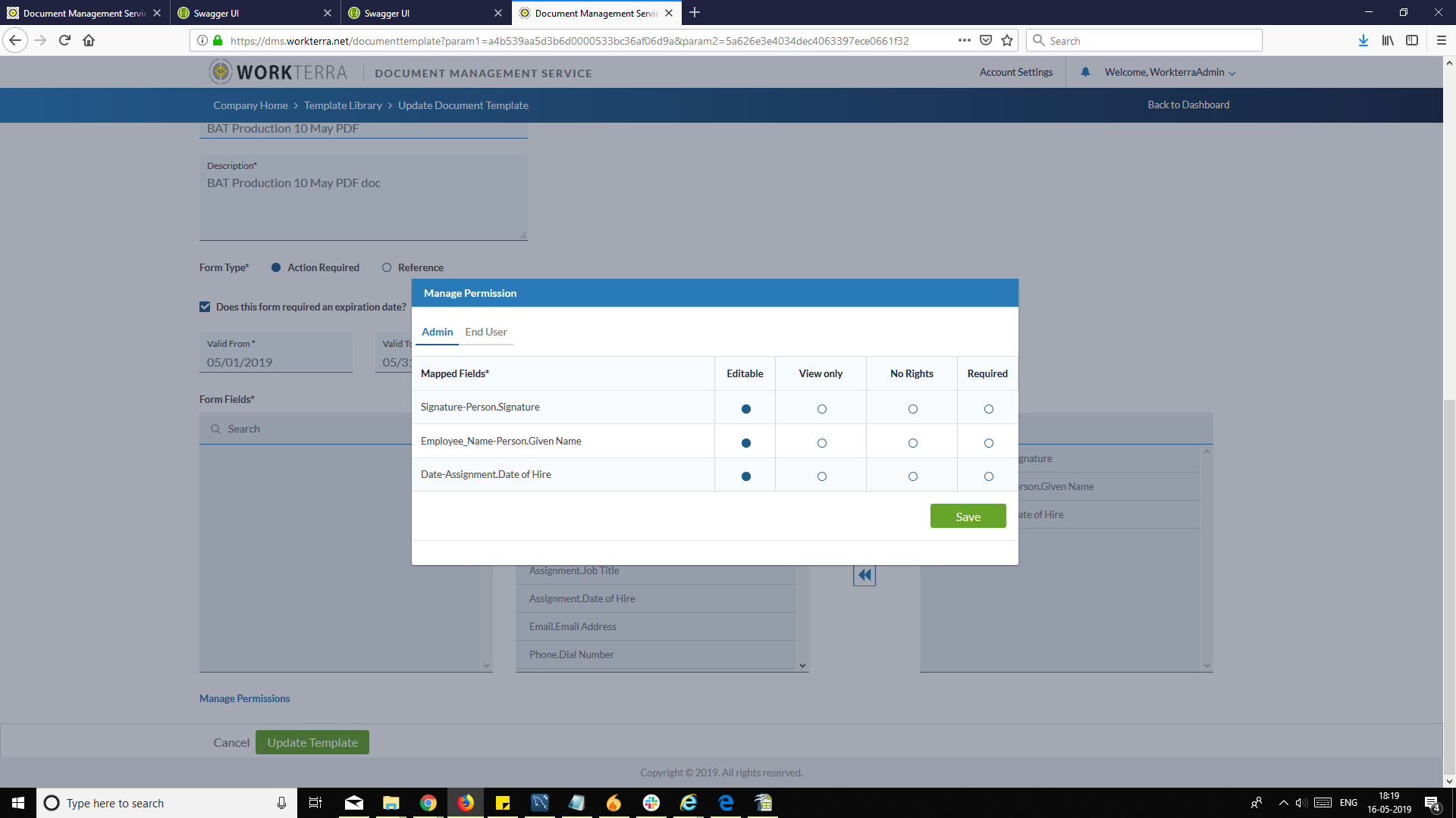 Dms 1382 Cbats Beta Testing Document Field Permission Popup Ui Disturb Workterra Jira